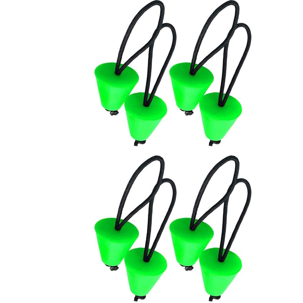 LFDecor 8 Pieces Green Kayak Scupper Plugs Holes Stopper Bung Suit for Kayaks