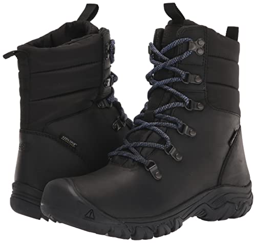 KEEN Women's Greta Waterproof Snow Boot, Black/Black, 10 D (Medium) US