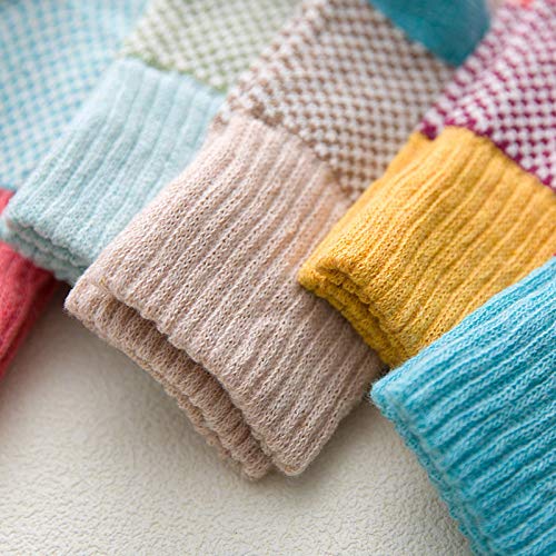 Reokoou Medium Length Women Socks Socks Knit Socks of Winter Wool 5 Womens Soft Cold Warm Pairs Socks Carbon X Socks