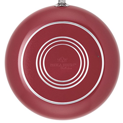 Paula Deen Signature Dishwasher Safe Nonstick Cookware Pots and Pans Set, 17 Piece, Red