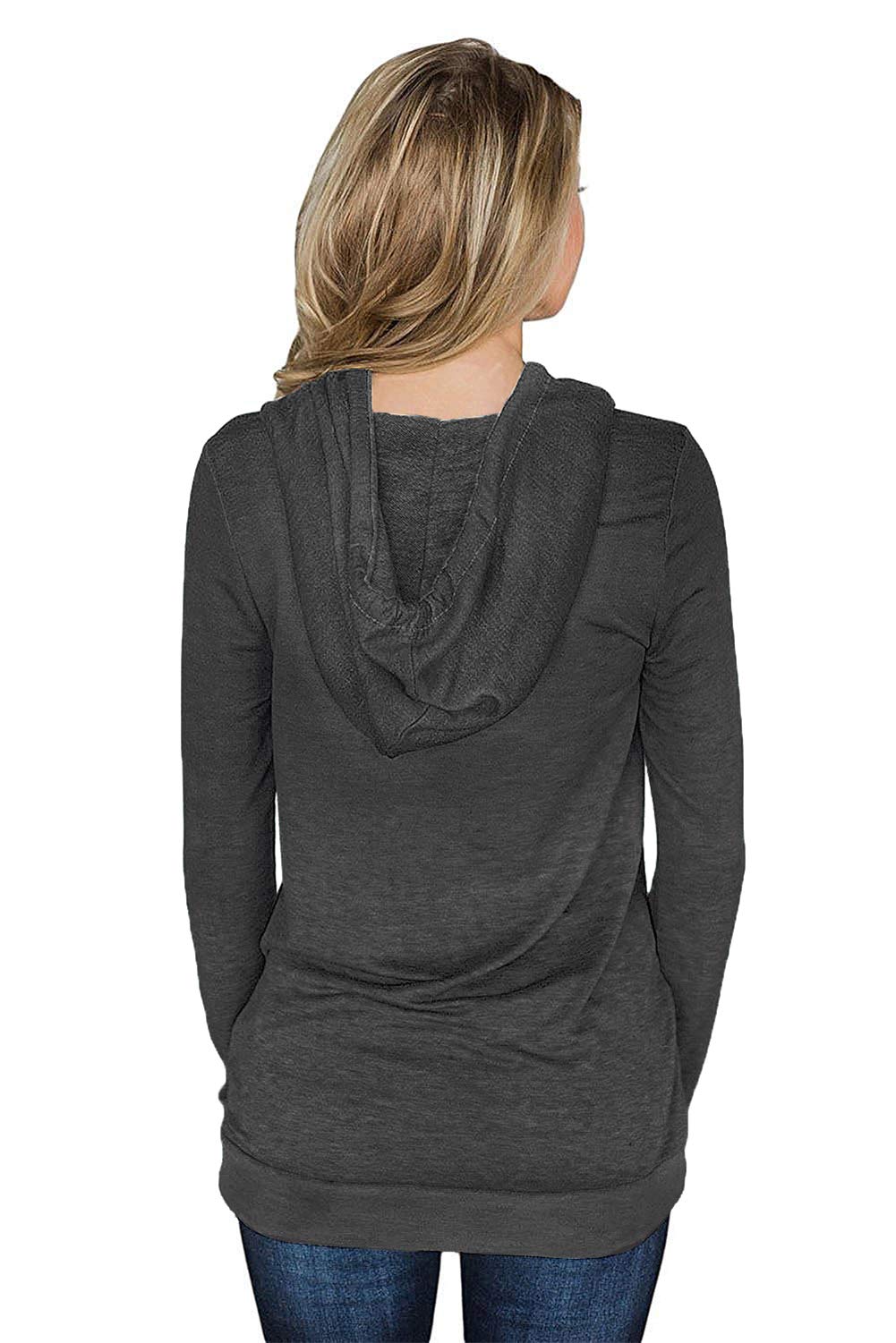 KISSMODA Womens Pullover Sweatshirts Long Sleeve T Shirts Tunic Blouse Tops with Pockets