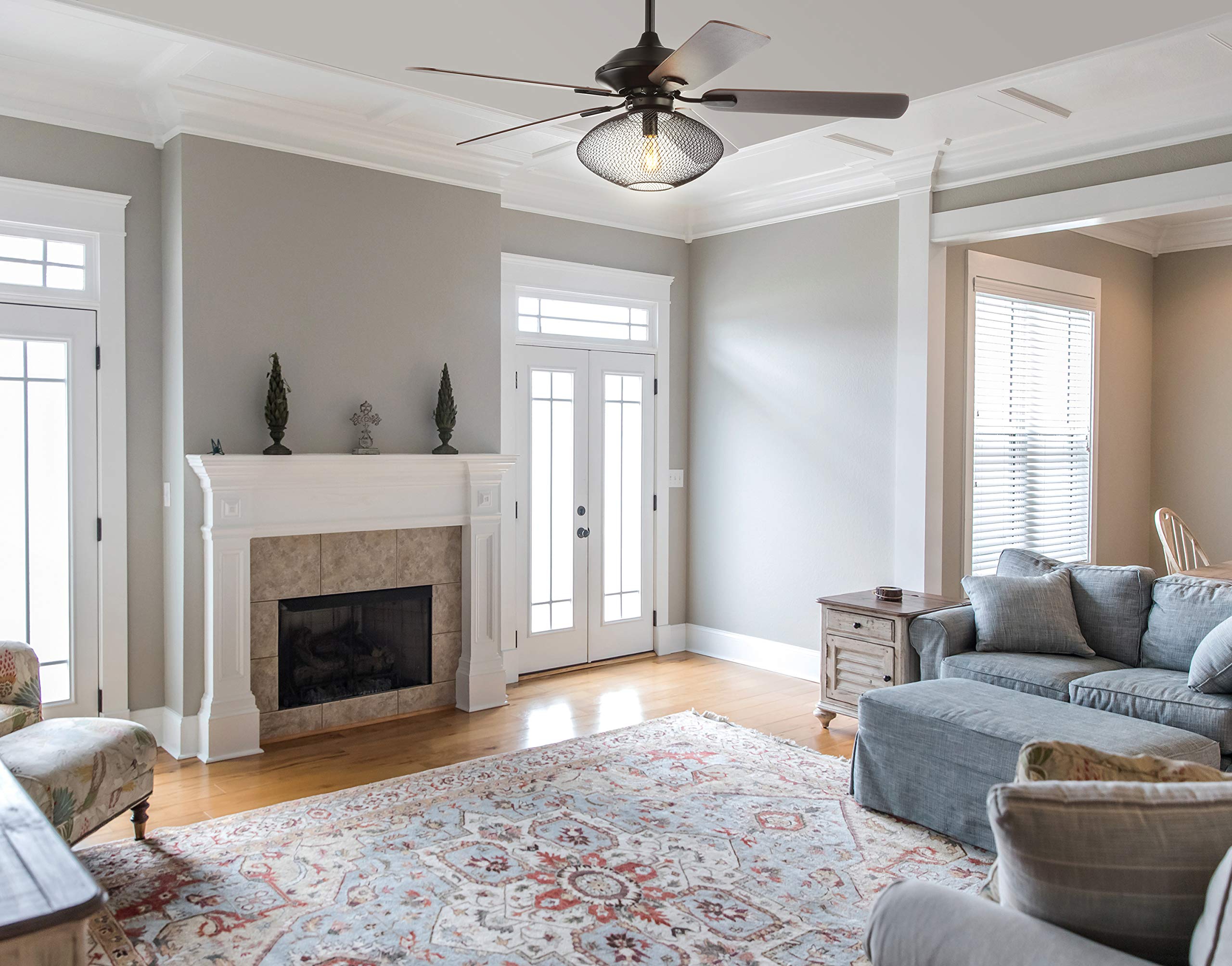 JONATHAN Y JYL9605A Clift 52" 1-Light Mid-Century LED Ceiling Fan with Remote, Transitional, Glam, Classic, Modern, Contemporary, Living Room, Family Room, Dining Room, Bedroom, Oil Rubbed Bronze