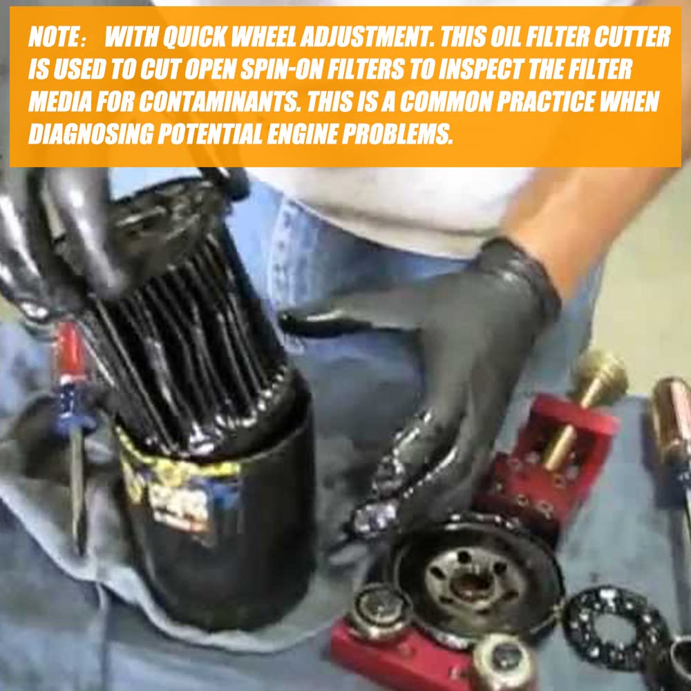 Replace 66490 Oil Filter Cutter Cutting Tool Aluminum In Red Fits Filters Up To 5 1/2 Inch Diameter