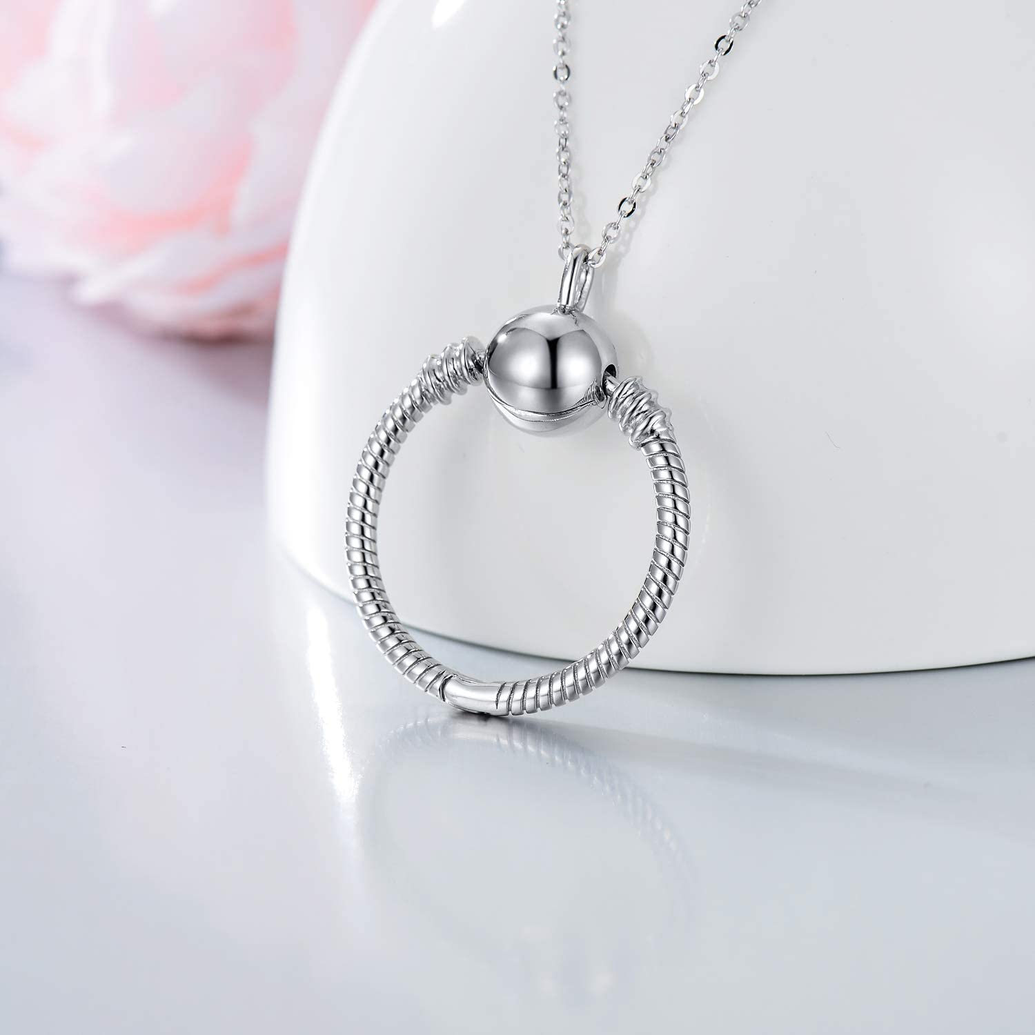 LONAGO 925 Sterling Silver O Pendant for Charm Necklace Charm Jewelry Gift for Women