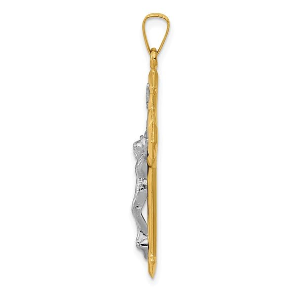 IceCarats 14K Yellow Gold Saint Benedict Medal Inri Lord Jesus Christ Crucifix Holy Cross Necklace Religious Pendant Charm Only