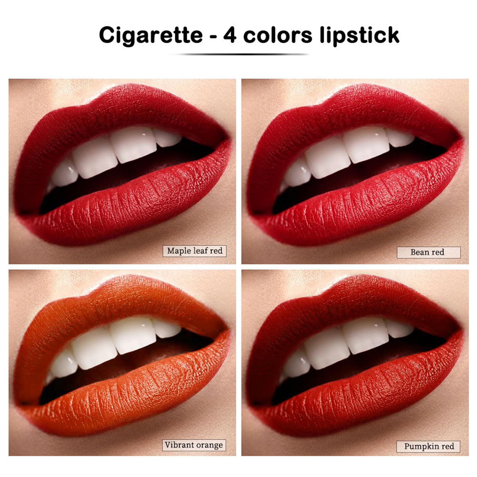 Lana Del Rey Glossy Lip Tint Set With 4 Cigarette-Shaped Lipsticks - Long Lasting, Waterproof, Matte Lip Color