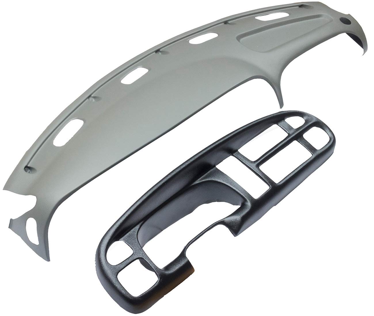 KARPAL Molded Dash and Bezel Cover Compatible With 1998-2001 Dodge Ram 1500 2500 3500 Mist Grey