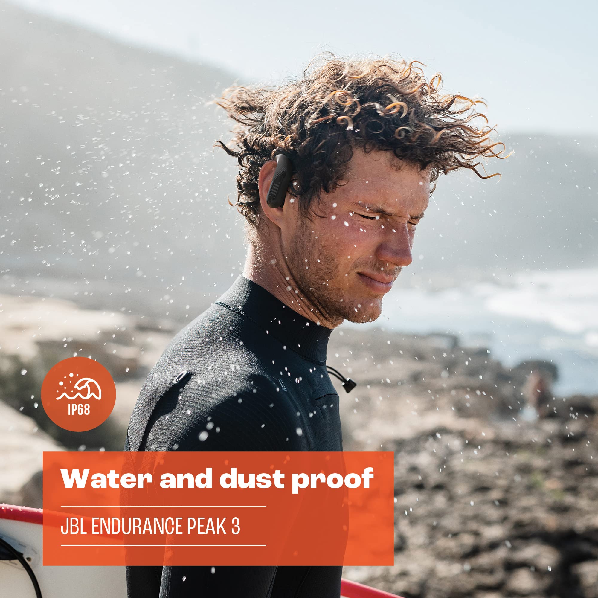 JBL Endurance Peak 3 Dust and Waterproof True Wireless Active Earbuds - Black (Renewed)