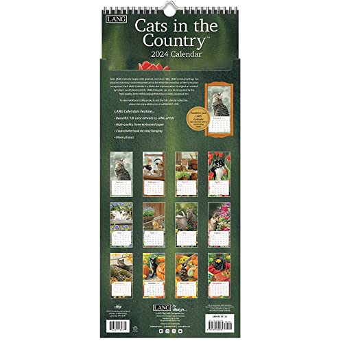 LANG Cats In The Country 2024 Vertical Wall Calendar (24991079115)