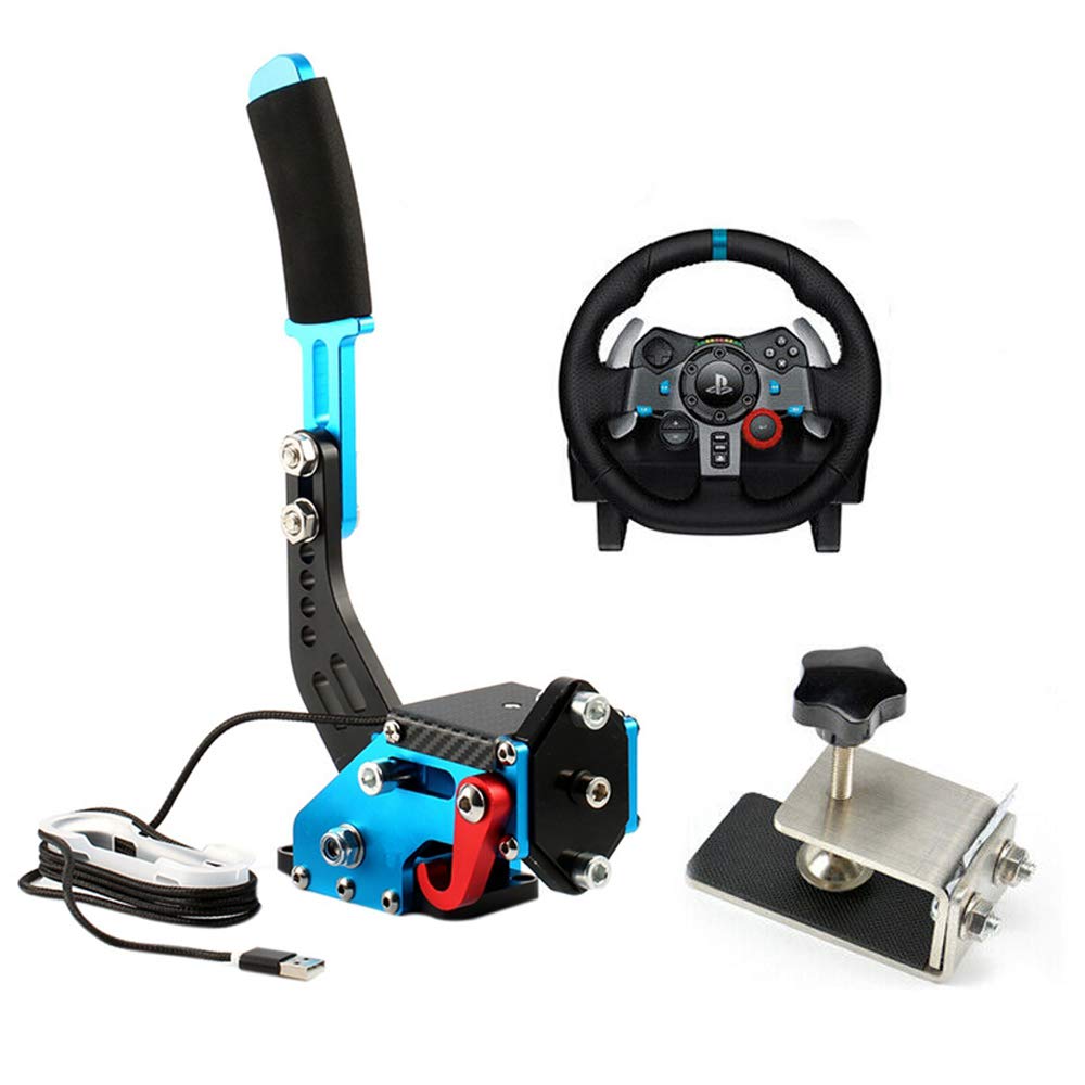 Kyostar 14Bit PC USB Handbrake with Clamp for Racing Games G25/27/29 T500 FANATECOSW Dirt Rall Blue #8417