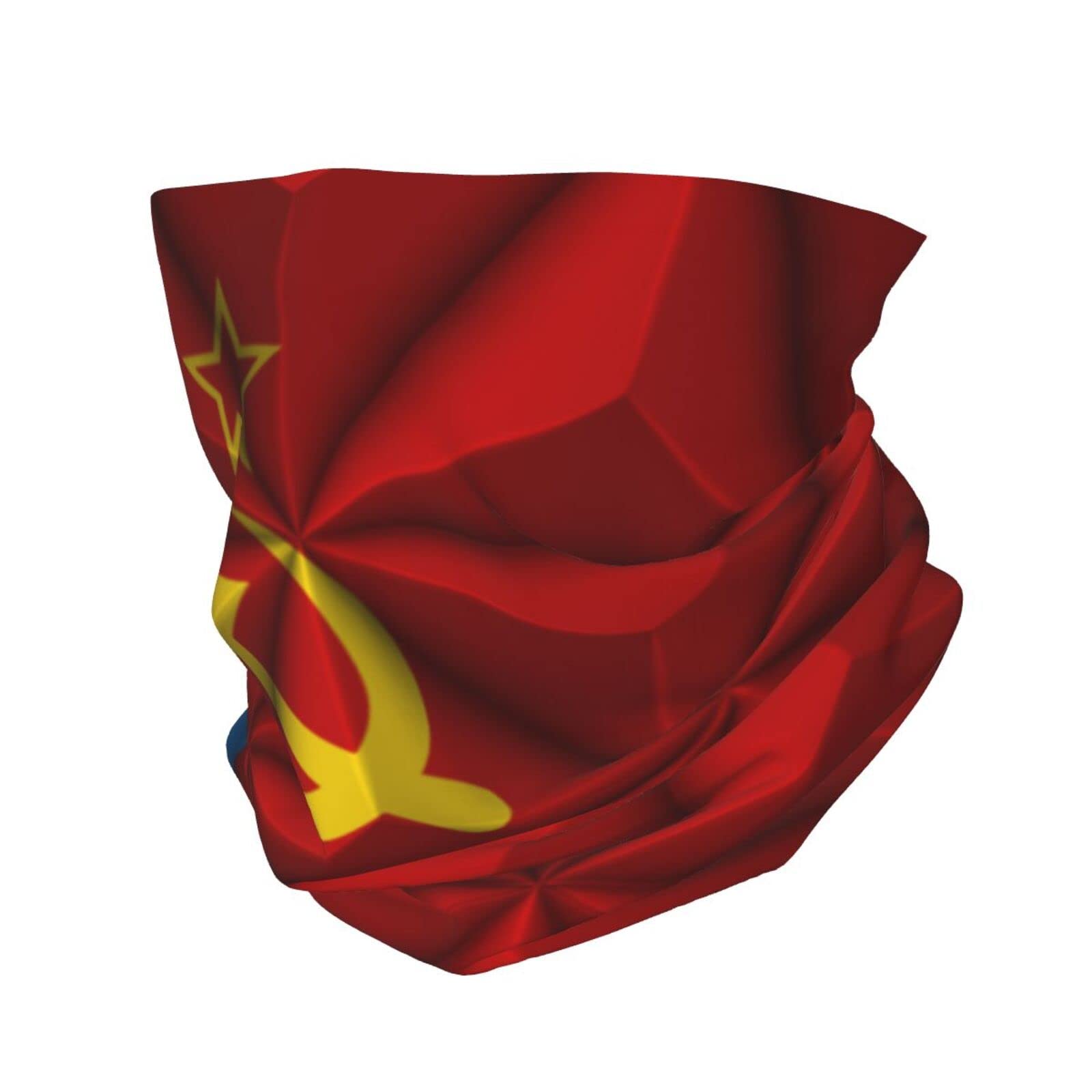 QIZYOQA Multi-Function Flag of The Russian Soviet Federative Socialist Republic with Polygon Effect Neck Gaitter Balaclava Face Mask for Men Women Breathable Bandanas Scarf