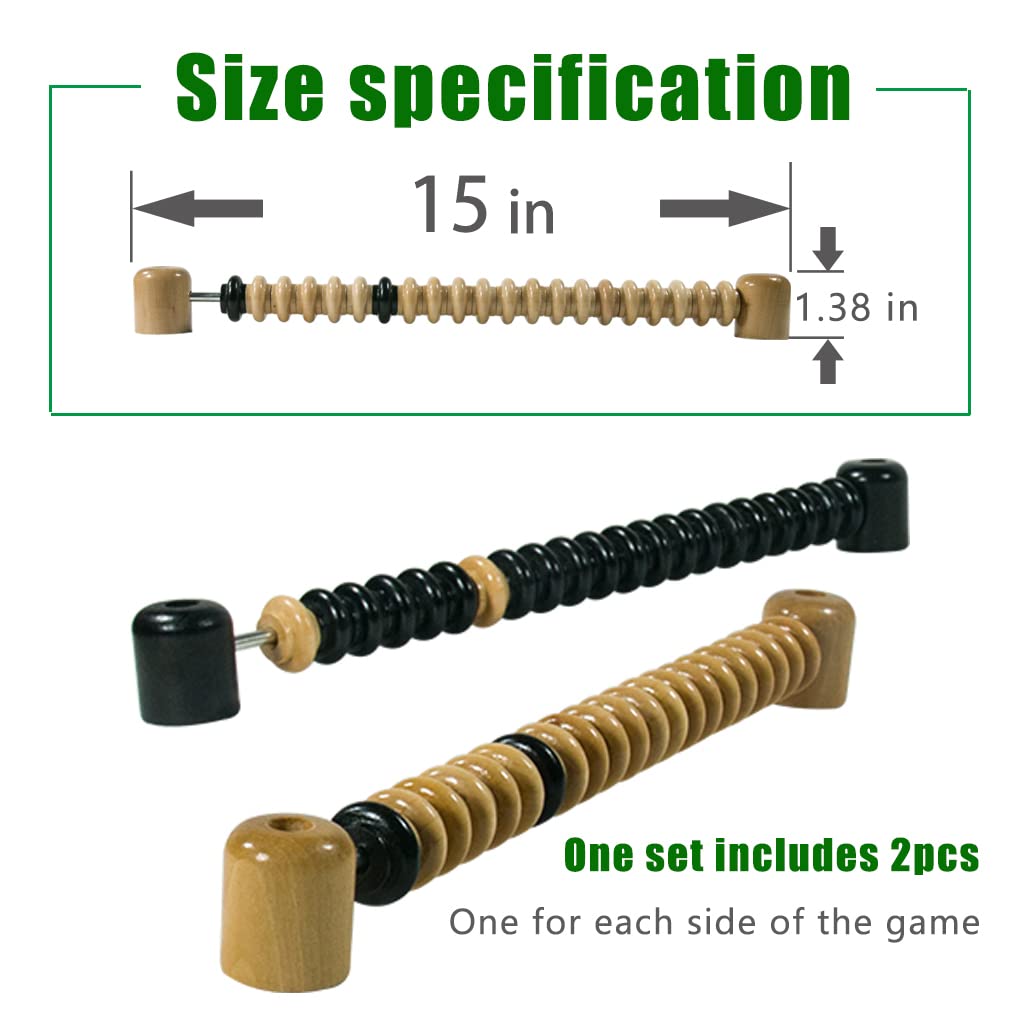 JS&YY Shuffleboard Score Keeper,Shuffleboard Scoreboard,Classic Wooden Bead Score System,Used with Shuffleboard Table
