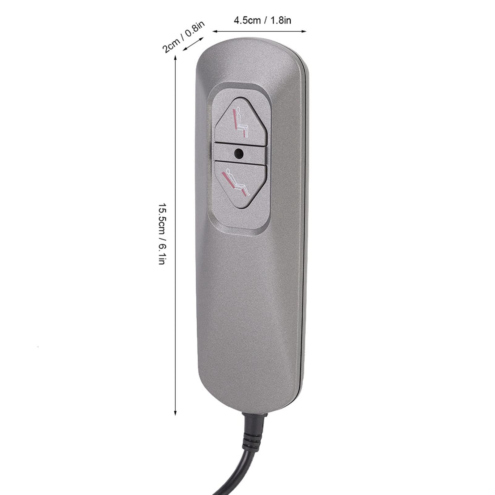 Lazmin112 2 Buttons Electric Sofa Controller, Lift Chair Electric Remote Control, 5V 1.8m Power Recliner Replacement Controller, for Lift Chair and Electric Sofa