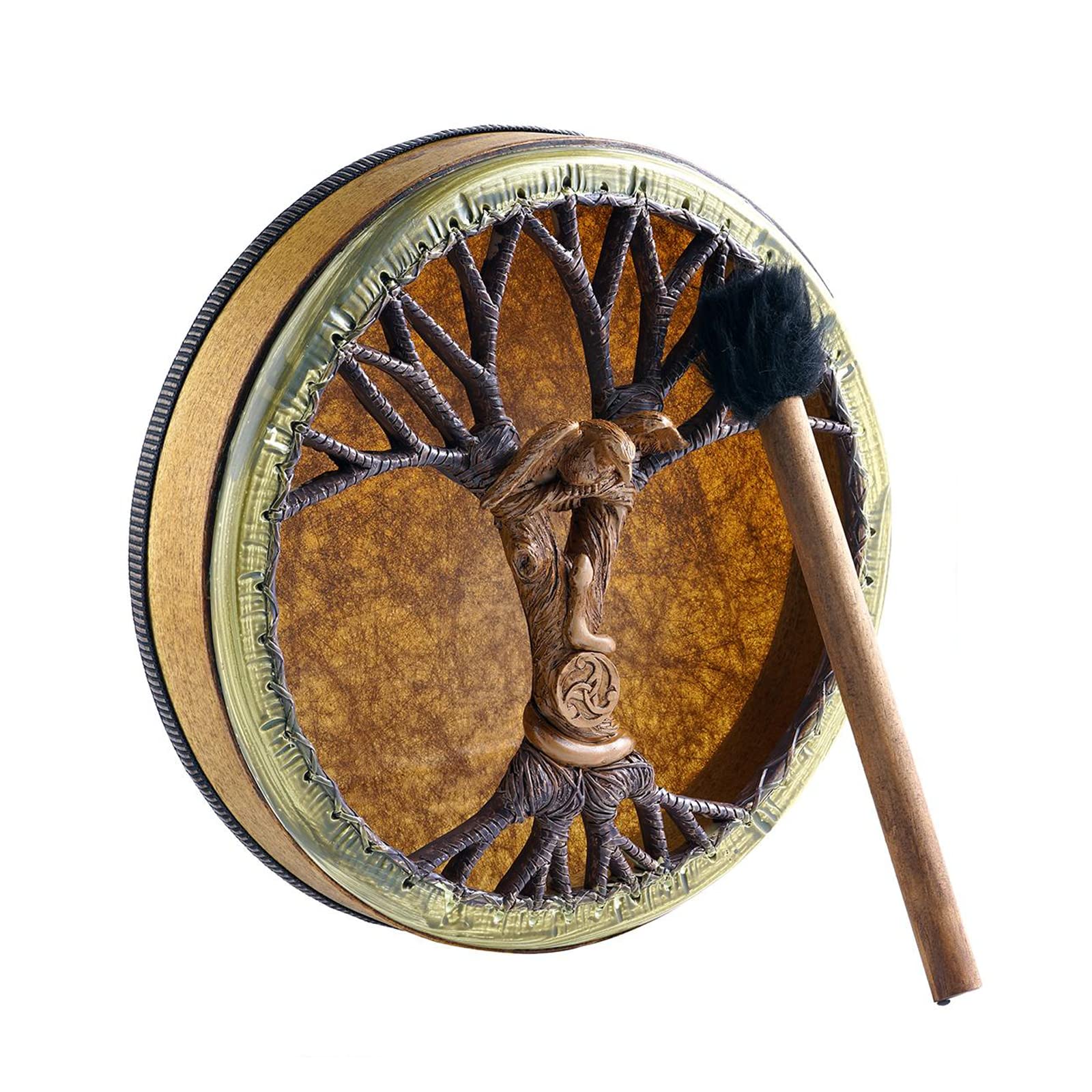 SGZJGBYH Tree Of Life Siberian For Adults Shaman Drum,Bodhran Multifunctional Music Drum YS-001