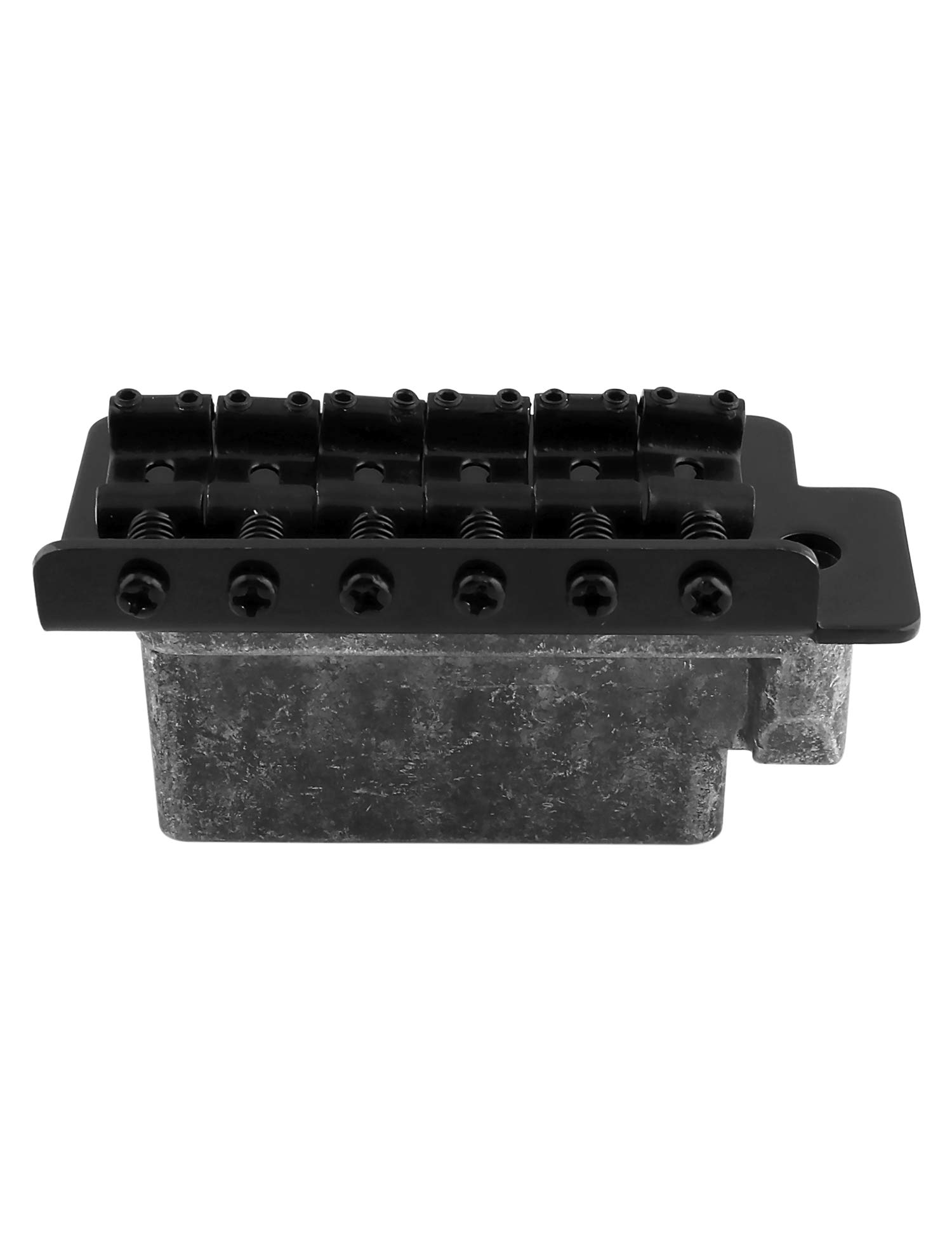 Metallor 6 String Guitar Tremolo Bridge with Whammy Bar for Fender Strat Squier Style Electric Guitar Black.