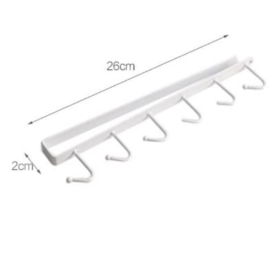 ZALORD Storage Shelves Art Clapboard Hanger Wardrobe Multifunctional Hook Kitchen Cabinet 6 Hook Hook Finishing Rack Without Nails Storage Shelves for Kitchen