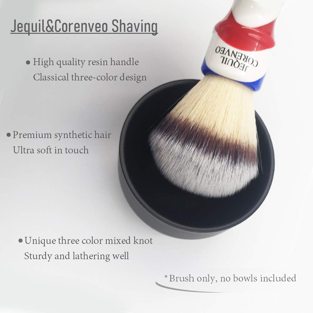Je&Co Luxury Shaving Brush for Men, 24mm Dense Knot with Classical Handle