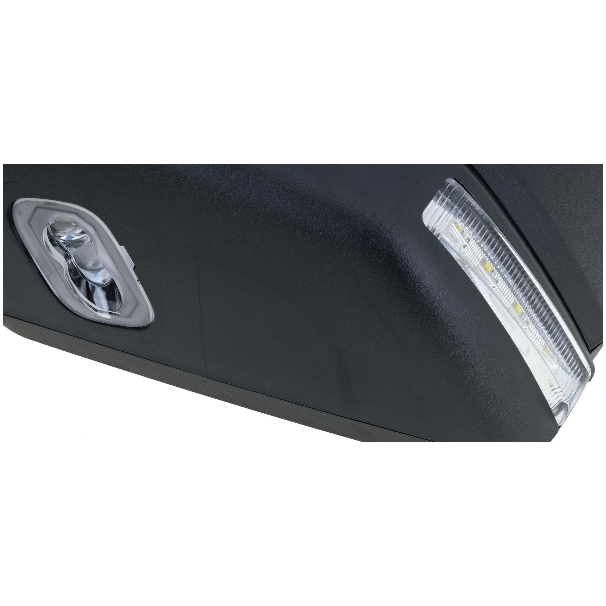 Kool Vue Driver Side Power Heated Mirror for Ford F-150 2015-2017 Manual Fold With Signal Light, Spotter Glass & Puddle Lamp; Without Memory & Auto-Dimming Textured