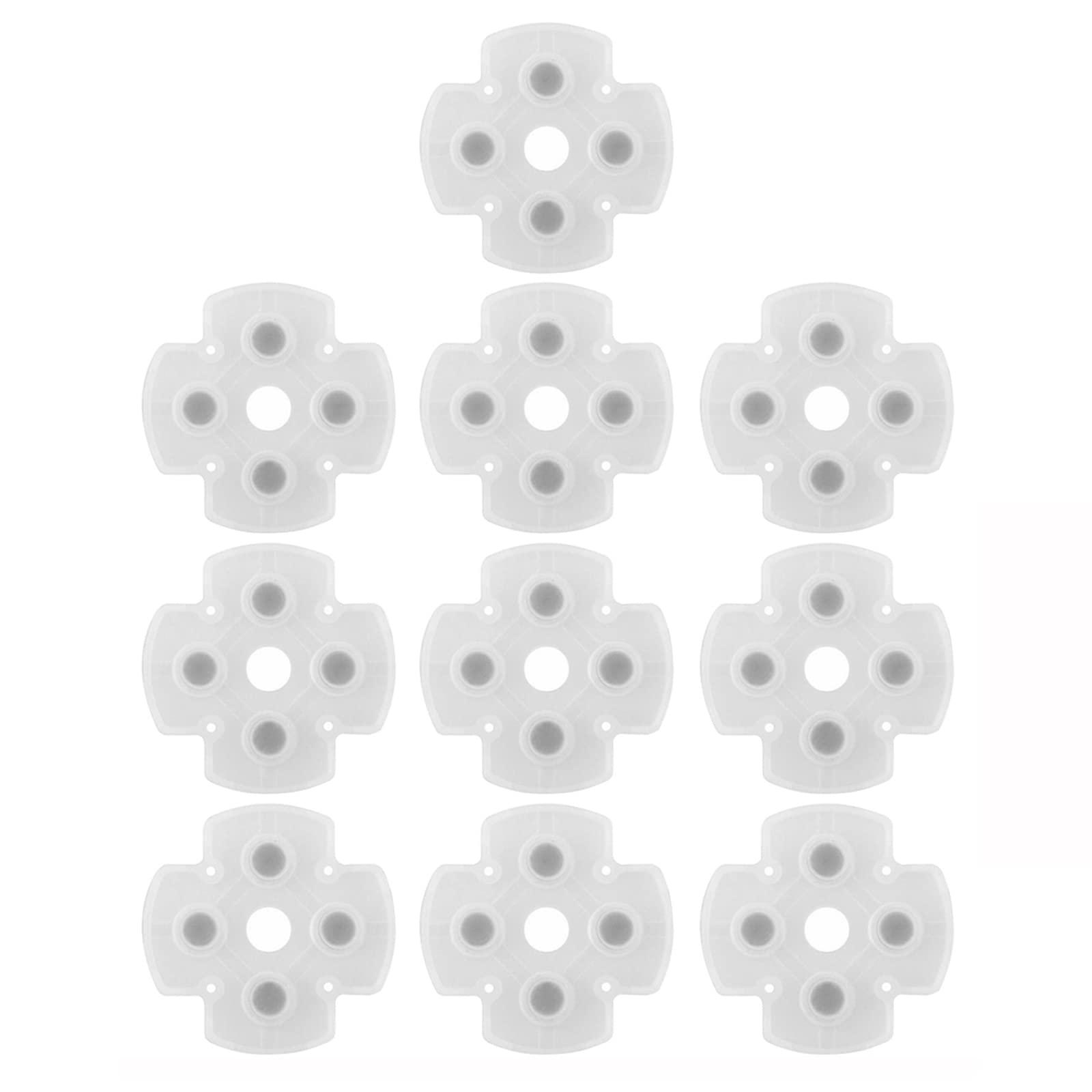 Onyehn 10pcs Cross Direction Key Silicone Conductive Rubber Pad for Sony Playstation 4 PS4 Controller,for Dualshock 4 Buttons Repair Replacemet Part