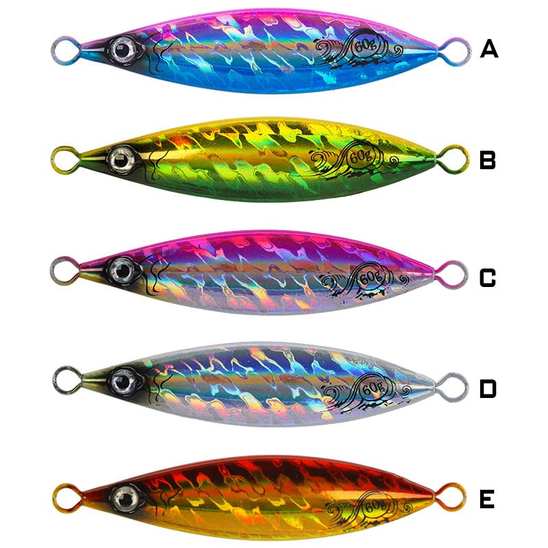 Madi Kay Designs Fishing Gear 铅鱼WH11 日式慢摇铁板饵60g到200g金属Fal
