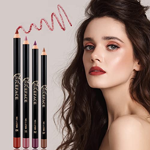 KTouler 12 Pcs Matte Lip Liner Pencil Set, Smooth Waterproof Long-Lasting Fade Resistant Lip Pencil Makeup Gift Set for Women and Girls