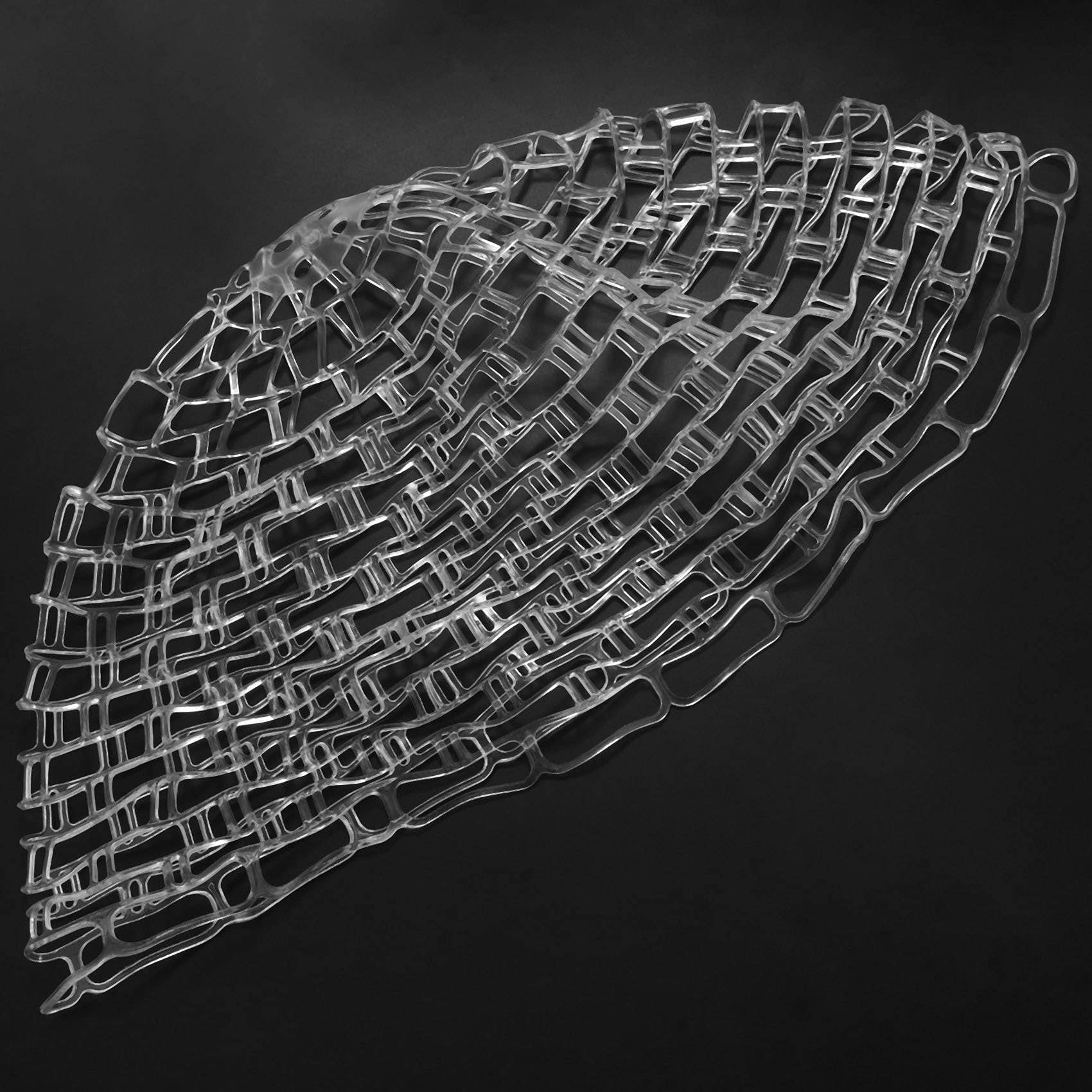 QONIA 47 Inch Clear Rubber Replacement Net Replacement Bag for Fly Fishing Landing Net Fishing Tackles