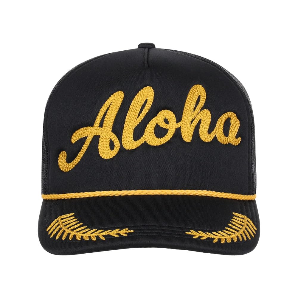 Local Crowns Hawaii Views 2.0 Trucker Adjustable Snapback Hat Black