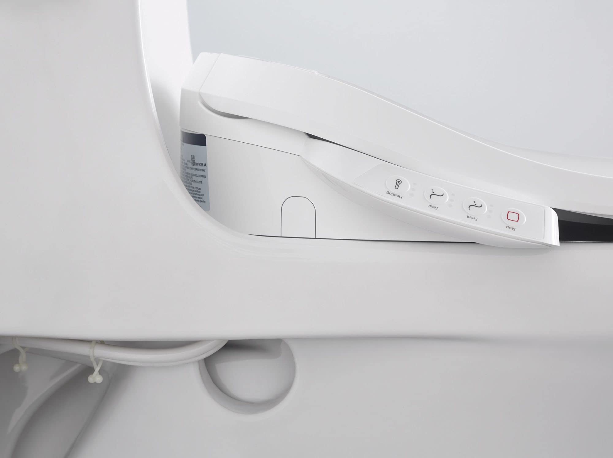 KOHLER 27142-CR-0 PureWash E700 Elongated Heated Bidet Toilet Seat with Remote Control, Bidet Warm Water, Adjustable Bidet Sprayer for Existing Toilets, White