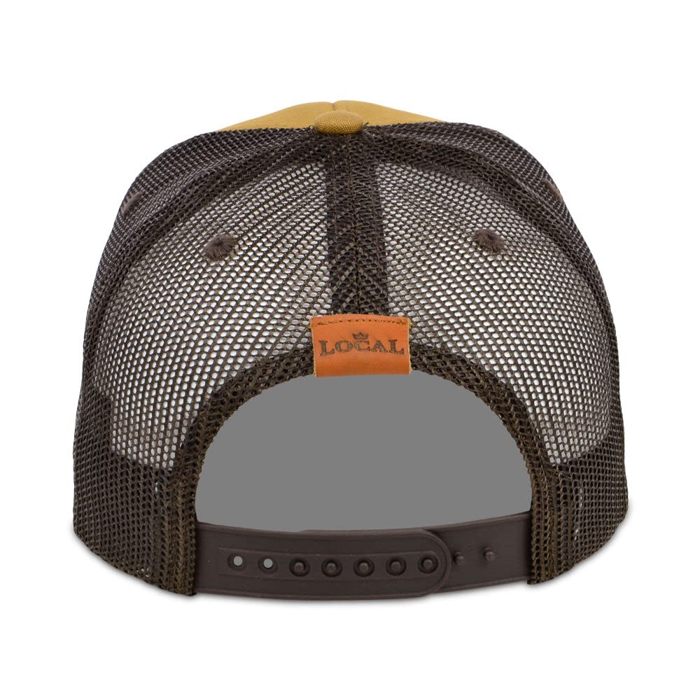 Local Crowns Utah Views 2.0 Trucker Adjustable Snapback Hat Tan