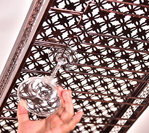Stylish Simplicity Wine Rack/Hanging Wine Glass Stand/Creative Home Bar/Wine Rack, PIBM, Brown, 120 * 40cm