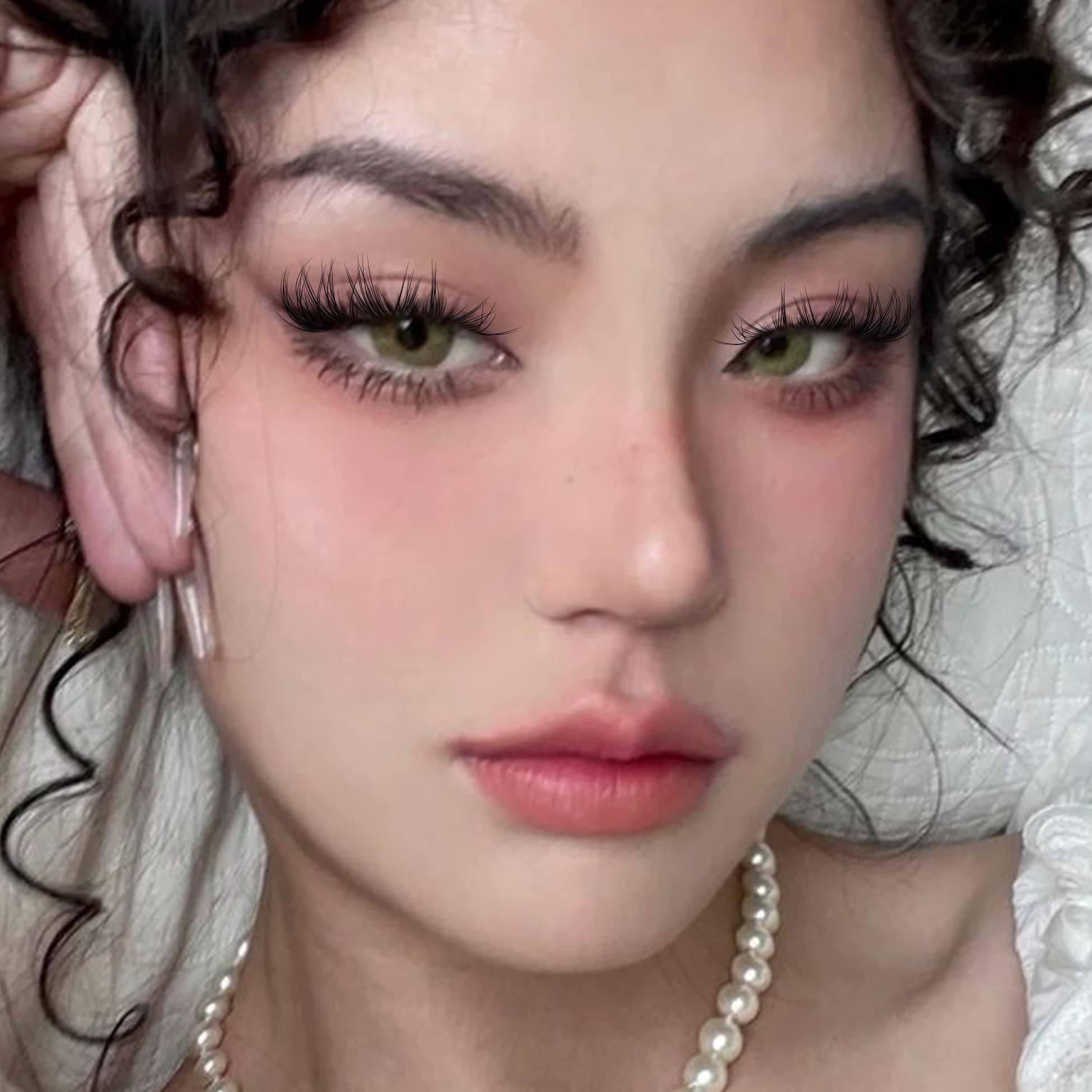 Lashes Natural Look Wispy False Eyelashes Fluffy Lashes Mink Cluster Eyelashes Cat Manga Anime Fake Eyelashes 10 Pairs Strip Eye Lashes Pack ALICROWN Black