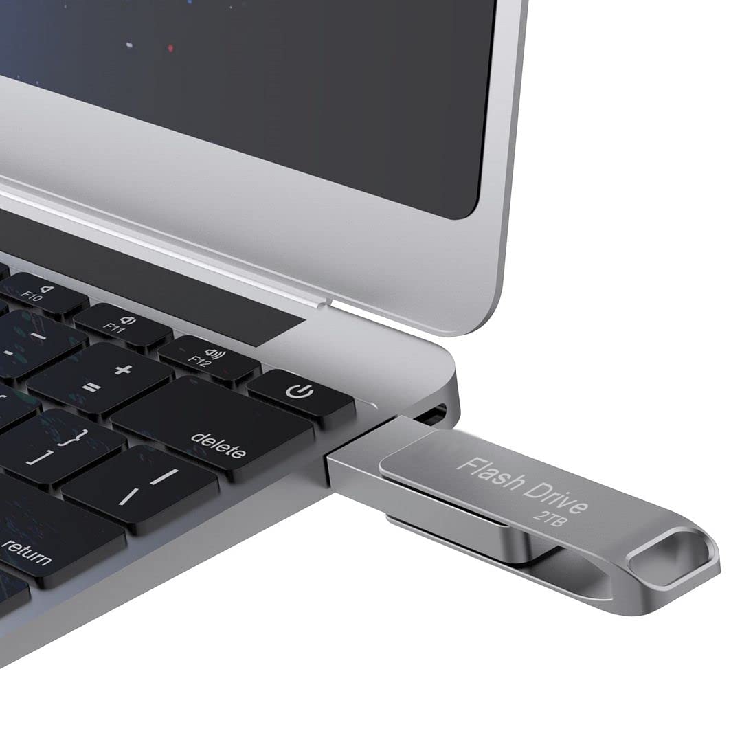 USB Flash Drive 2TB, Large Storage Thumb Drive, Flash Stick 2000GB, Portable U Disk Pen Drive, Memory USB Stick 2TB Data Storage for PC Laptop Computers Tablet