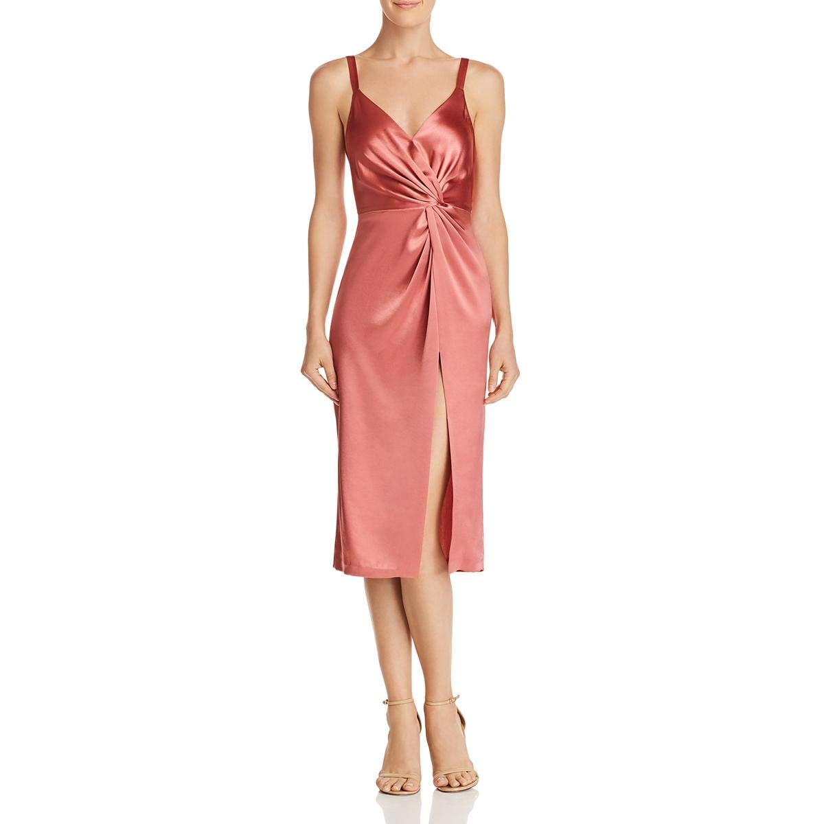 Jill Jill Stuart Women's Slip Dress with Twist Detail, Rosewood, 2