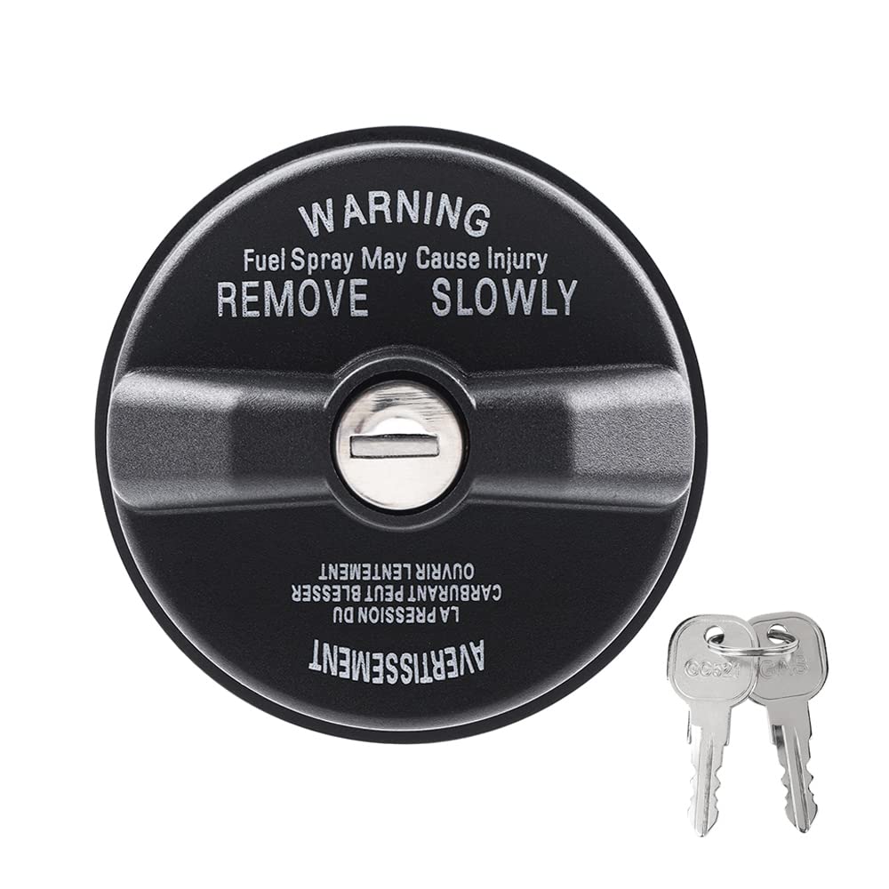 Locking Gas Cap, Lock Fuel Cap Replace 5278655AB for Jeep Wrangler JK TJ Liberty Compass Cherokee Commander Grand Cherokee Patriot & Dodge Ram 1500 2500 Journey Caravan Charger Challenger Avenger More