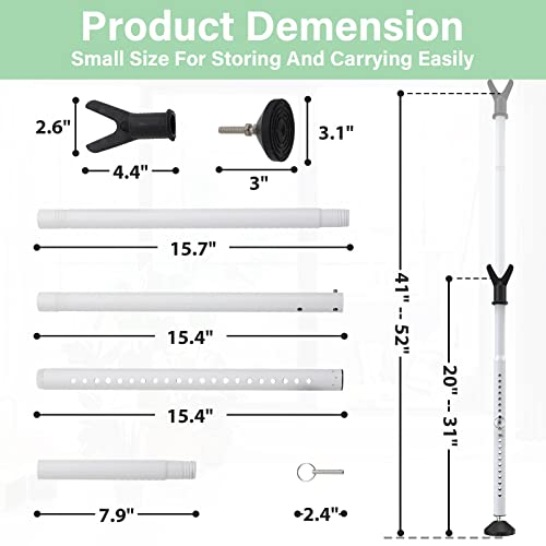 YeYeBest Sliding Door Security Bar & Door/Window Lock Security Door 2 Pack Stop Home Security Bar 28-45Inch Door Jam Adjustable from Inside for Apartment Bedroom Bottom of Door Heavy Duty Interior