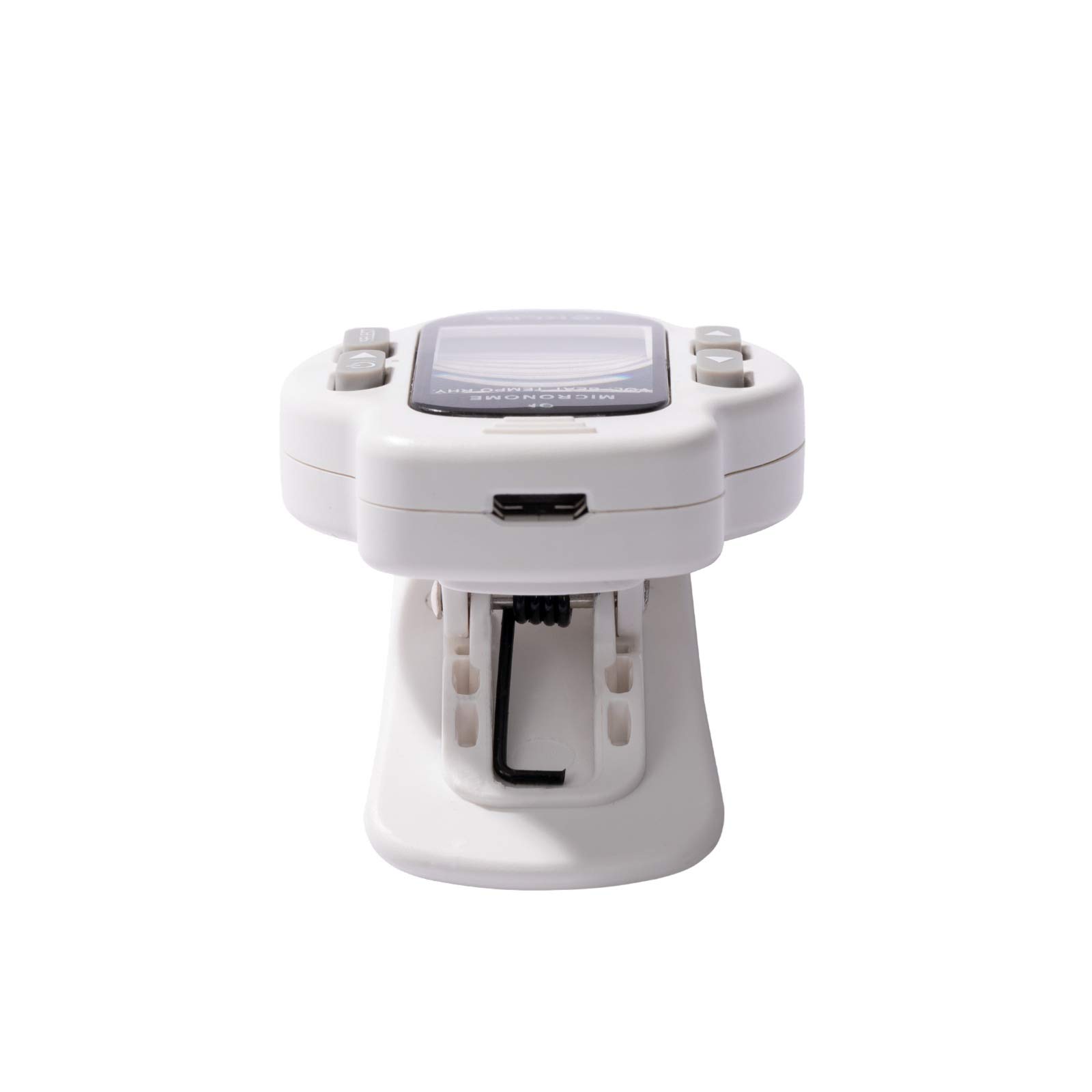 KLIQ MicroNome - Mini Rechargeable Digital Metronome - with Speaker (Digital Volume, Beat and Tempo Adjustment) Designed for use with Piano, Guitar, Saxophone, Flute, Violin, Drum (White)