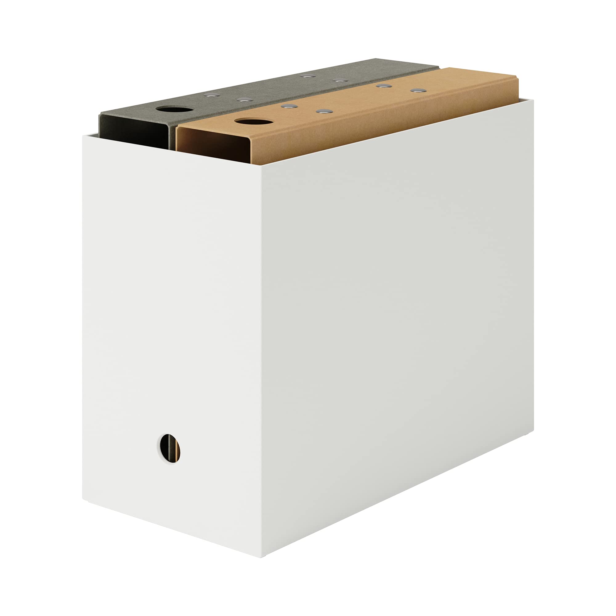 MUJI Polypropylene Wide Open File Storage Box, Gray, 4550182264364