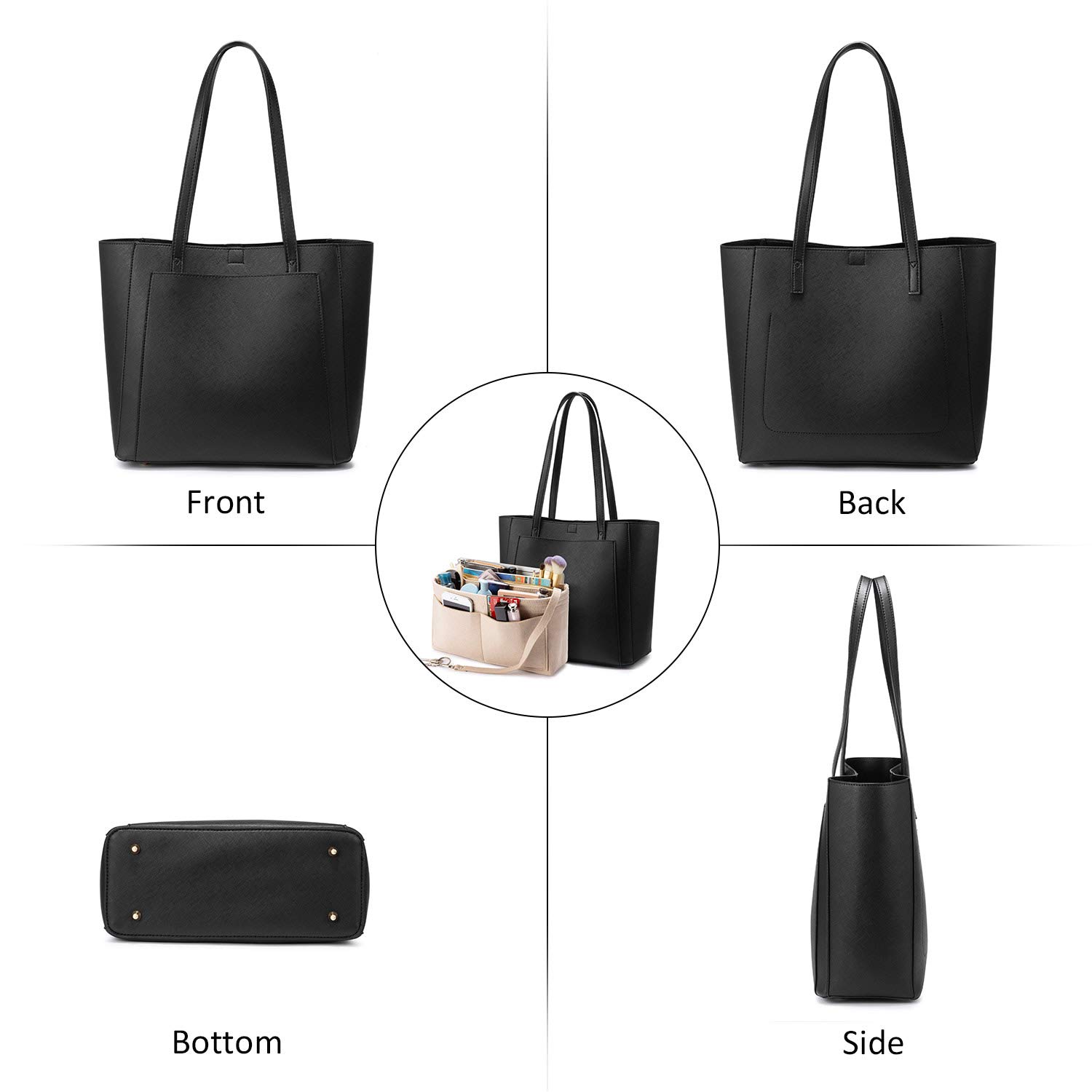 LOVEVOOK Tote Purse for Women Satchel Bag with Matching Handbag Organizer Shoulder Bags