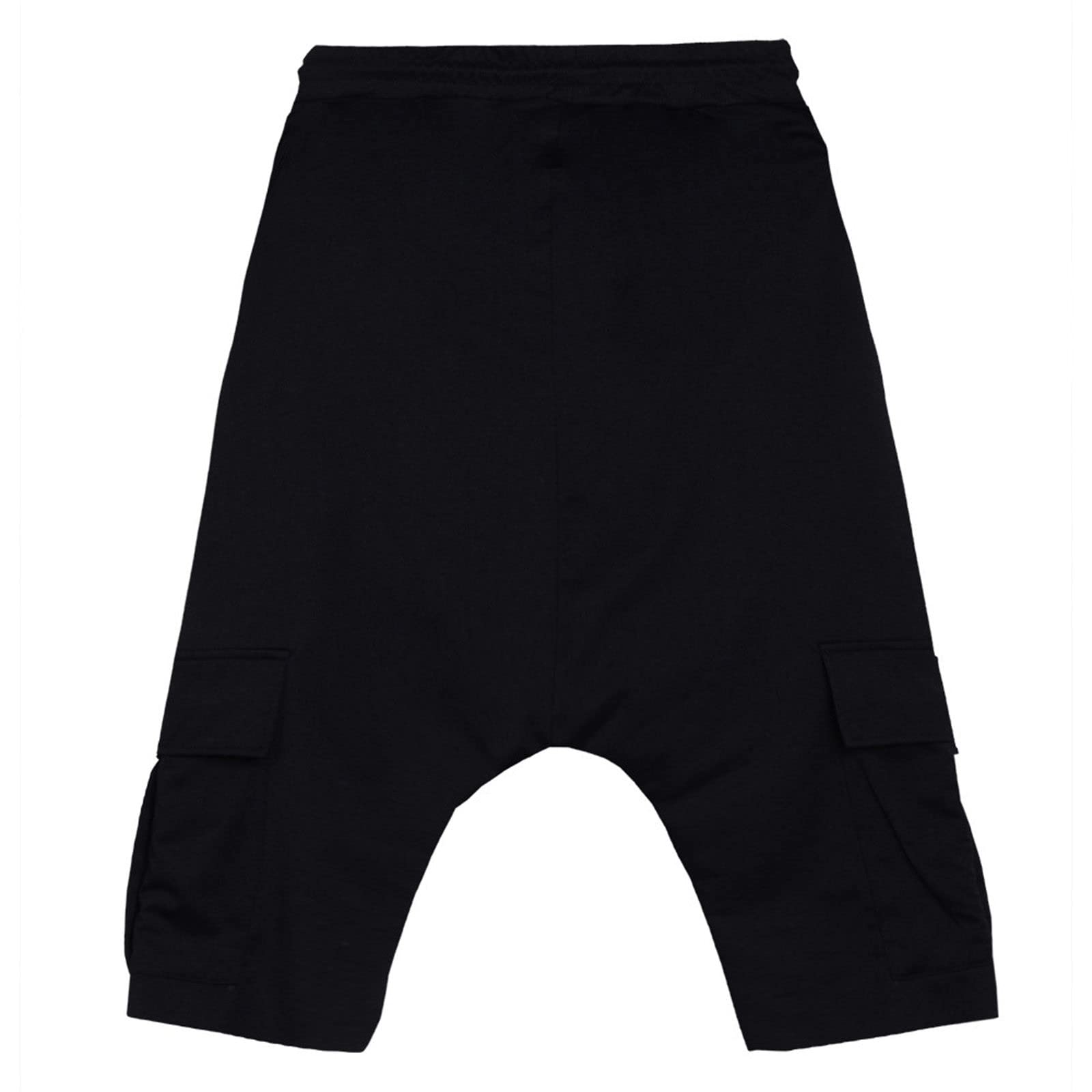 MIUERSA Mens Short Sweatpants Joggers Baggy Capri Gypsy Hippie Yoga Harem Short Boho Aladdin Drop Crotch Pants Shorts Black, X-Large