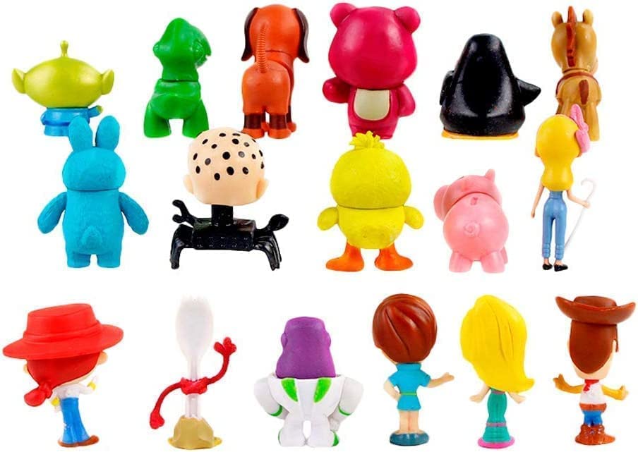 noxozoqm Set Toy Figurines Mini Figures Set Cute Action Figures Birthday Party Cake Decorations (17 Pcs)