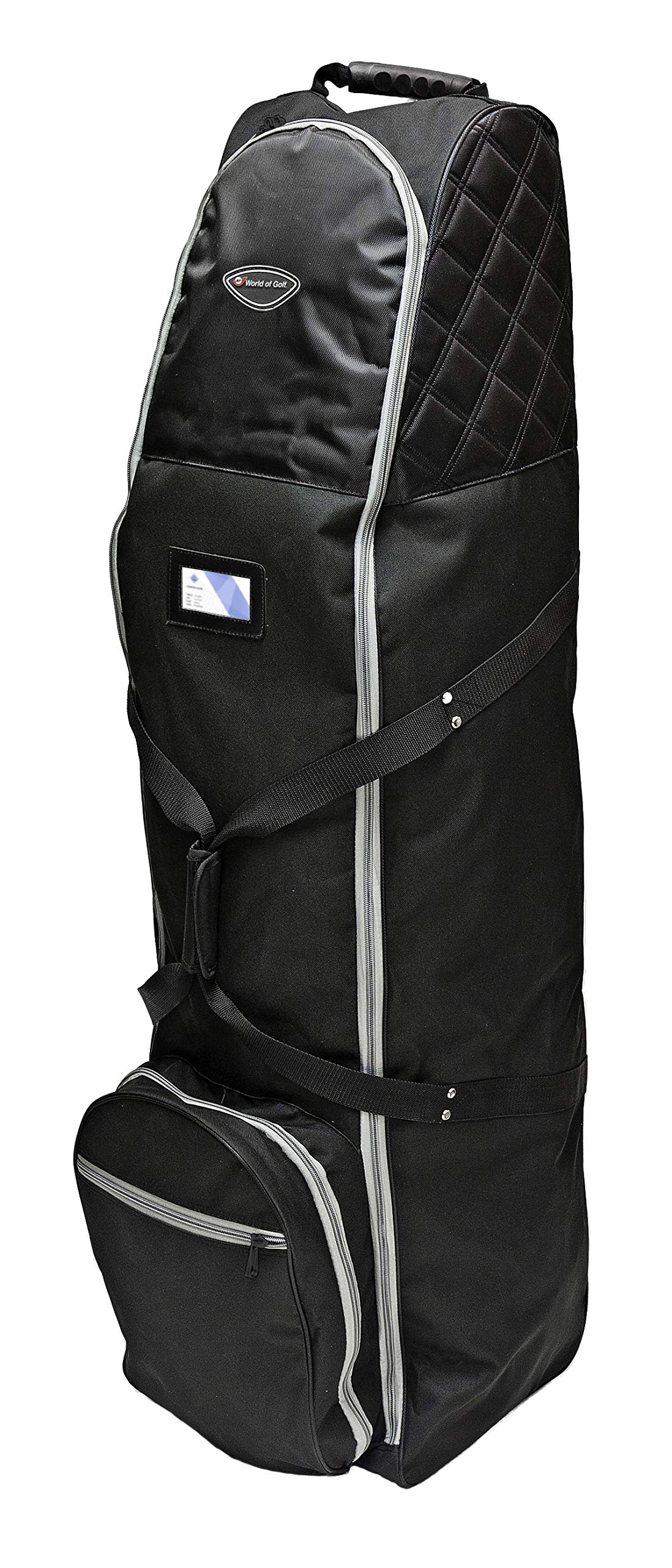 JEF WORLD OF GOLF Premium Wheeled Golf Bag Travel Cover, Black
