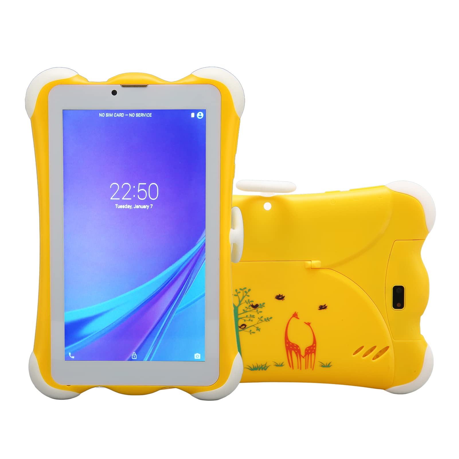 Kids Tablet 7in 3GB+32GB WiFi Dual SIM Dual Standby Toddler Tablet with Eye Protection, Easy Access, Triple Slot, Android6.0, HD Display & 6000mAh Battery (US Plug)