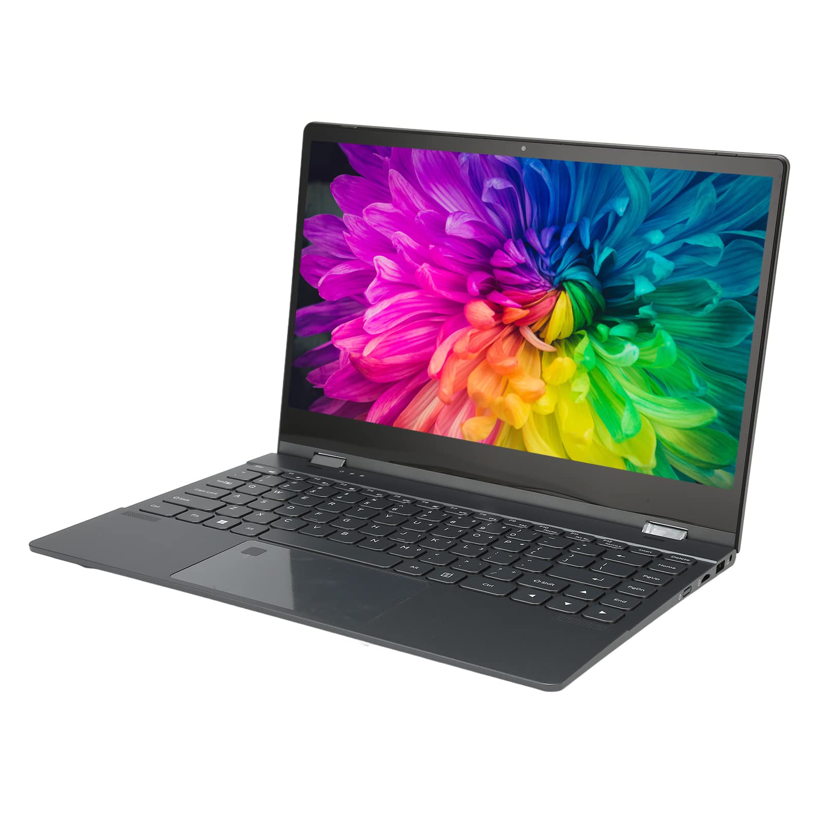 Laptop, 12G RAM Fingerprint Unlock Four Modes 14.1 Inch Laptop 360 Degree Flip for Windows 10 11 (US Plug 512GB)