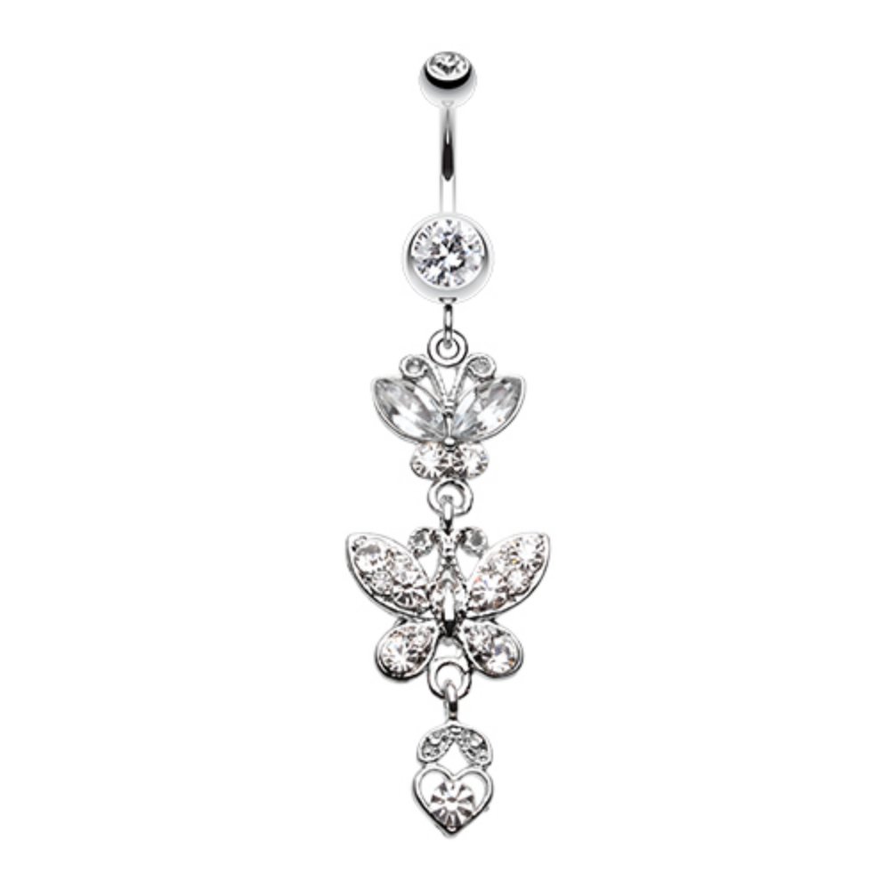 Jeweled Butterflies WildKlass Belly Button Rings