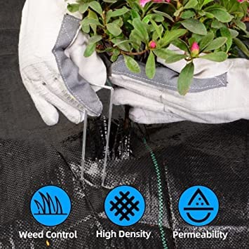 LAVEVE 5OZ Weed Barrier Landscape Fabric, Premium Heavy-Duty Gardening Weed Control Mat, Ground Cover for Gardening, Farming