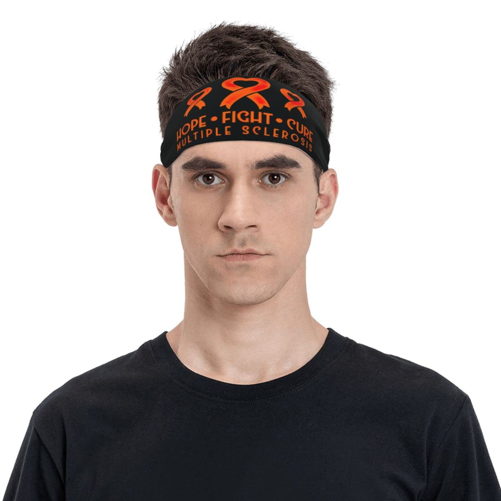 Multiple Sclerosis Ms Awareness Fitness Exercise Headband Unisex Yoga Non-Slip Quick-Drying Fitness Headband