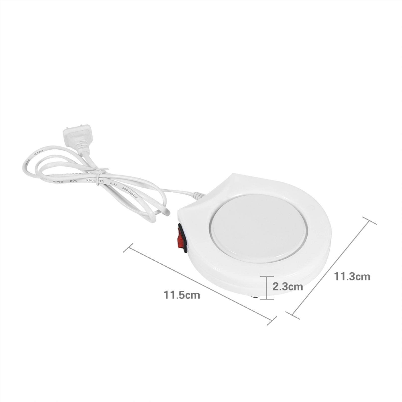 Mug Warmer Mat,White Electric Powered Cup Warmer Heater Pad Coffee Tea Milk Mug US Plug 110V