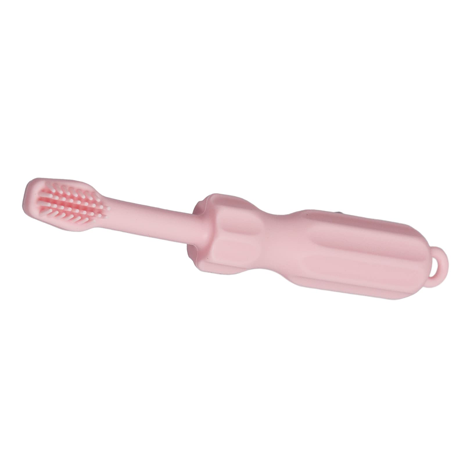Rendon Baby Silicone Molar Toothbrush Harmless Baby Molar Toothbrush Easy to Clean Teeth 2 in 1 (Pink)