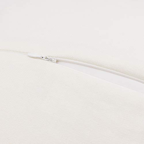 JWH Handmade Flower Throw Pillow Covers Aesthetic Decorative Stereo Floral Accent Pillow Case Round Cushion White Pillowcase for Bedroom Bed Couch Chair Office 14 Inch Cream