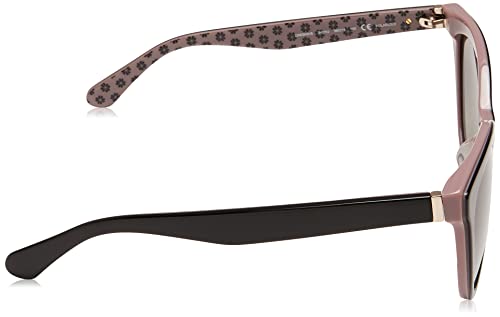 Kate Spade New York Women's Daesha/S Polarized Oval Sunglasses, Black/Pink, One Size